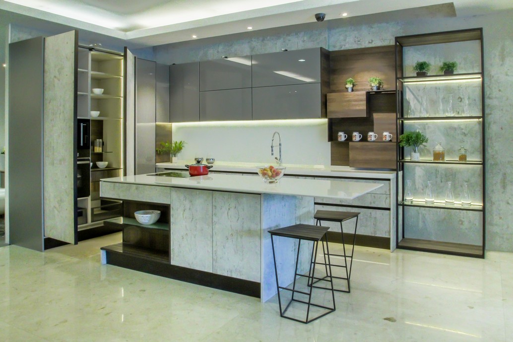 Showroom Pondok Indah Kitchen Rustic - METRIC - Premium Cabinetry System